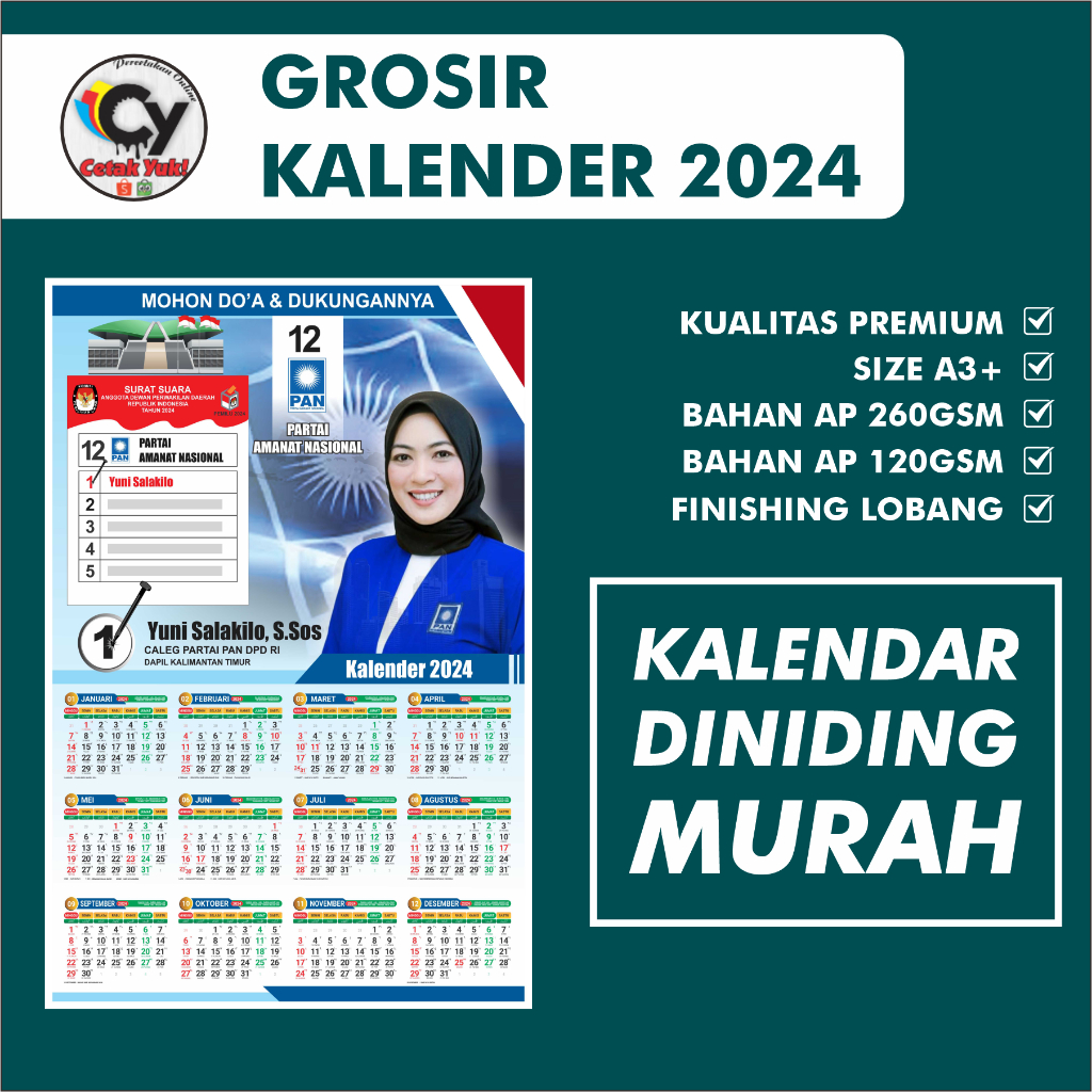 Jual Kalender Dinding | Kalender Custom | Kalender Partai | Kalender ...
