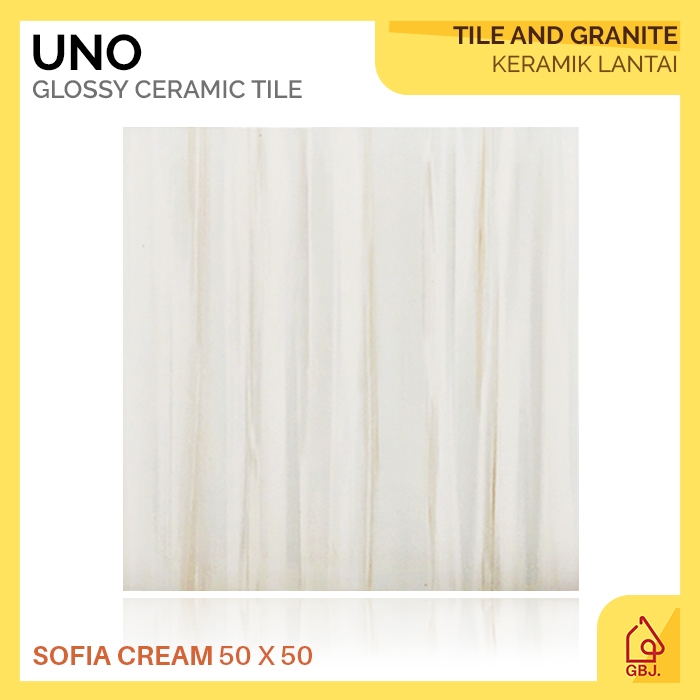 Jual KERAMIK UNO 50 X 50 SOFIA CREAM / KERAMIK LANTAI GLOSSY KILAP ...