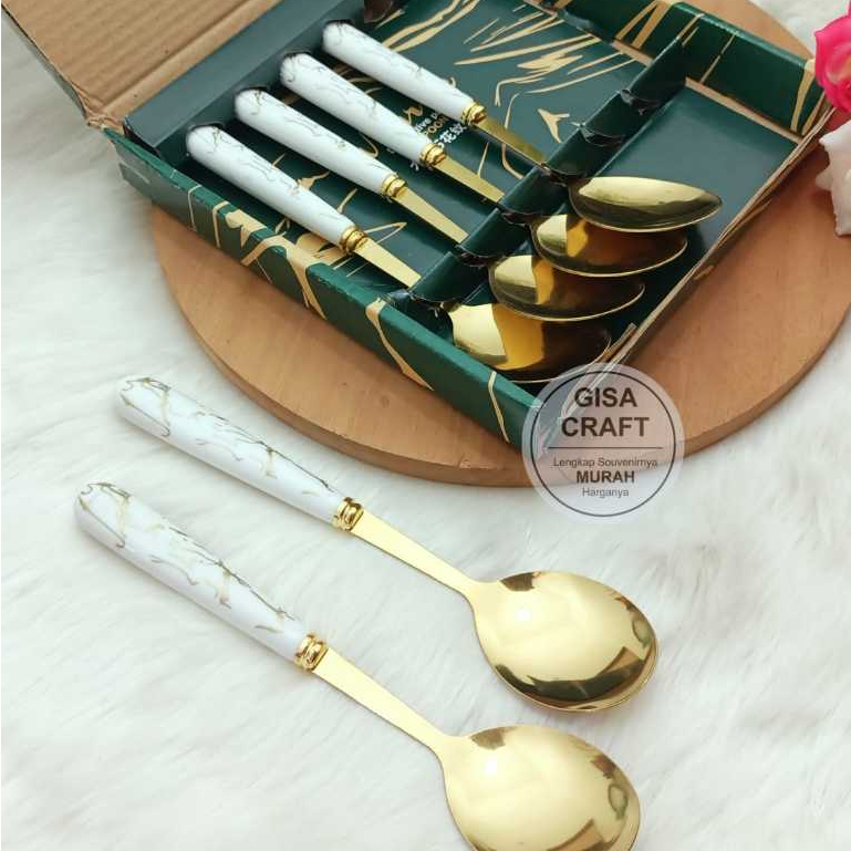 Jual Gisacraft souvenir 1 set sendok sultan isi 6 pcs kemas paper box ...