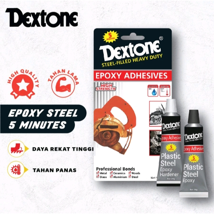 Jual Lem Epoxy Adhesive DEXTONE 5 Minute 48 Gram | Shopee Indonesia