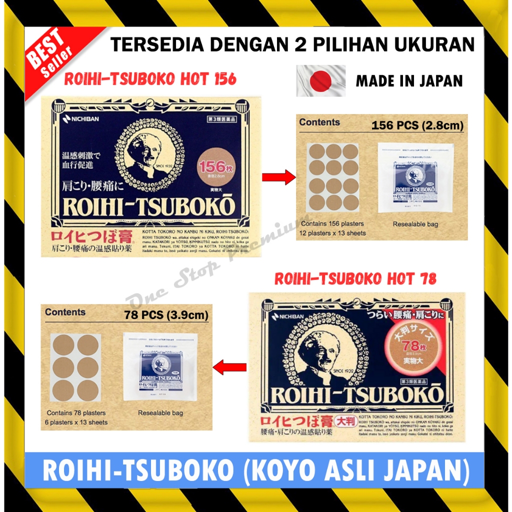 Jual KOYO BULAT CABE HOT JEPANG NICHIBAN ROIHI TSUBOKO 78PCS 156PCS 78 ...