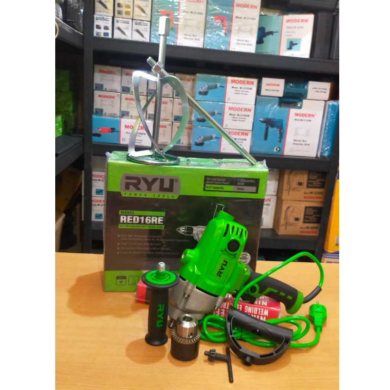 Jual RYU RED16RE Mesin Bor Electric Drill Mixer 16mm (Bor Pengaduk Cat ...