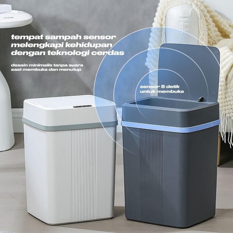 Jual PPLUS (menggunakan colokan USB) tempat sampah inframerah 18L ...