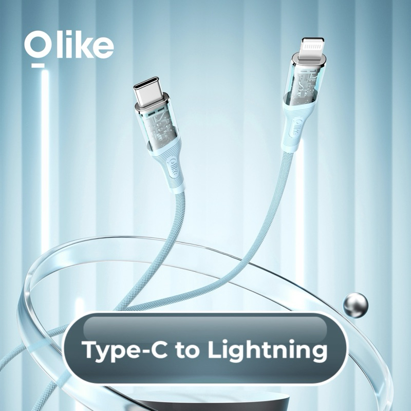 Jual Olike Kabel Data D109CL Transparan 20W TYPE-C to LIGHTNING 100CM ...