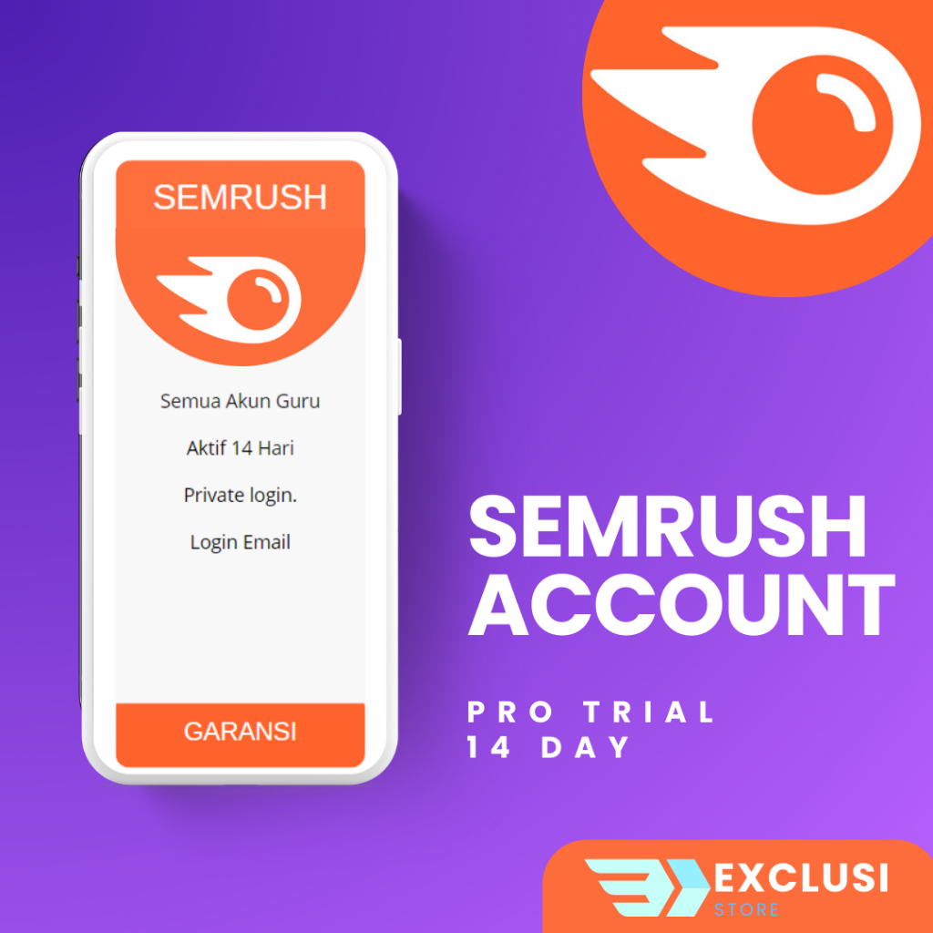 Jual SEMRUSH GURU ACCOUNT 14 HARI PRIVATE TERMURAH BERGARANSI | Shopee Indonesia