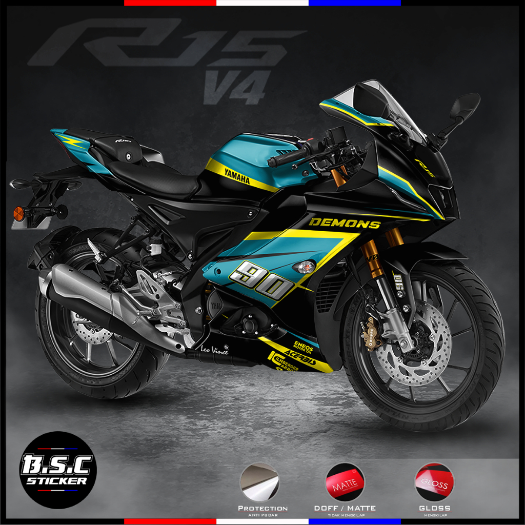 Jual Sticker Decal All New R15 V4 FULL BODY Motif Racing Demons ...
