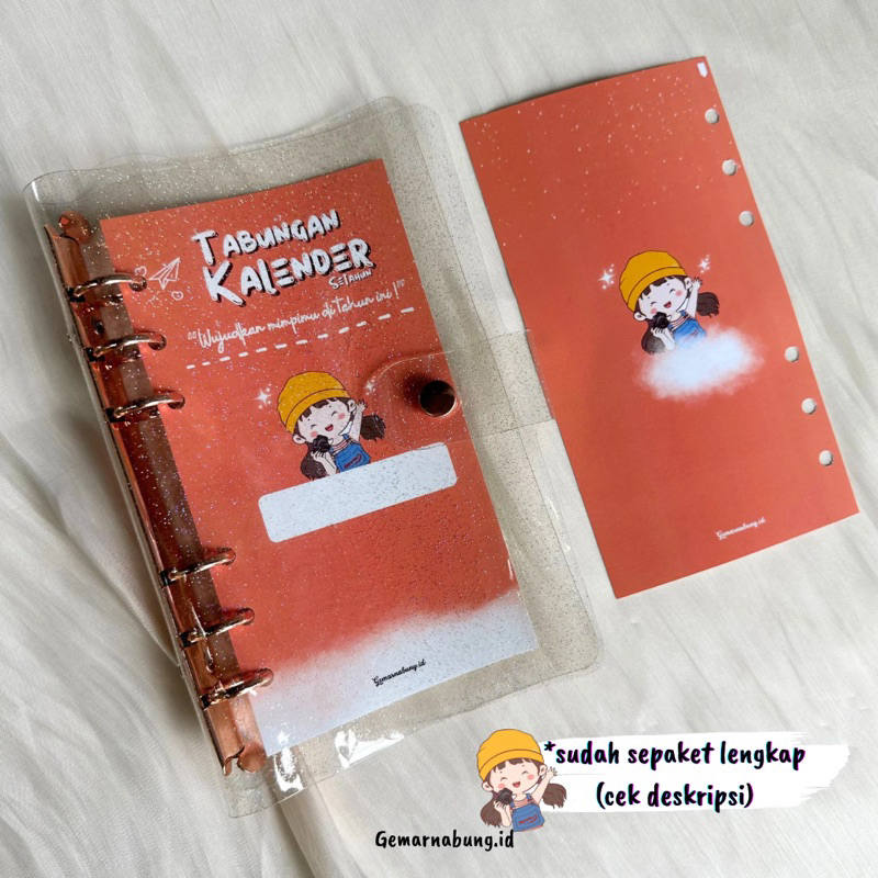 Jual Paket Binder Keuangan Lengkap A6, Binder Nabung kalender setahun ...