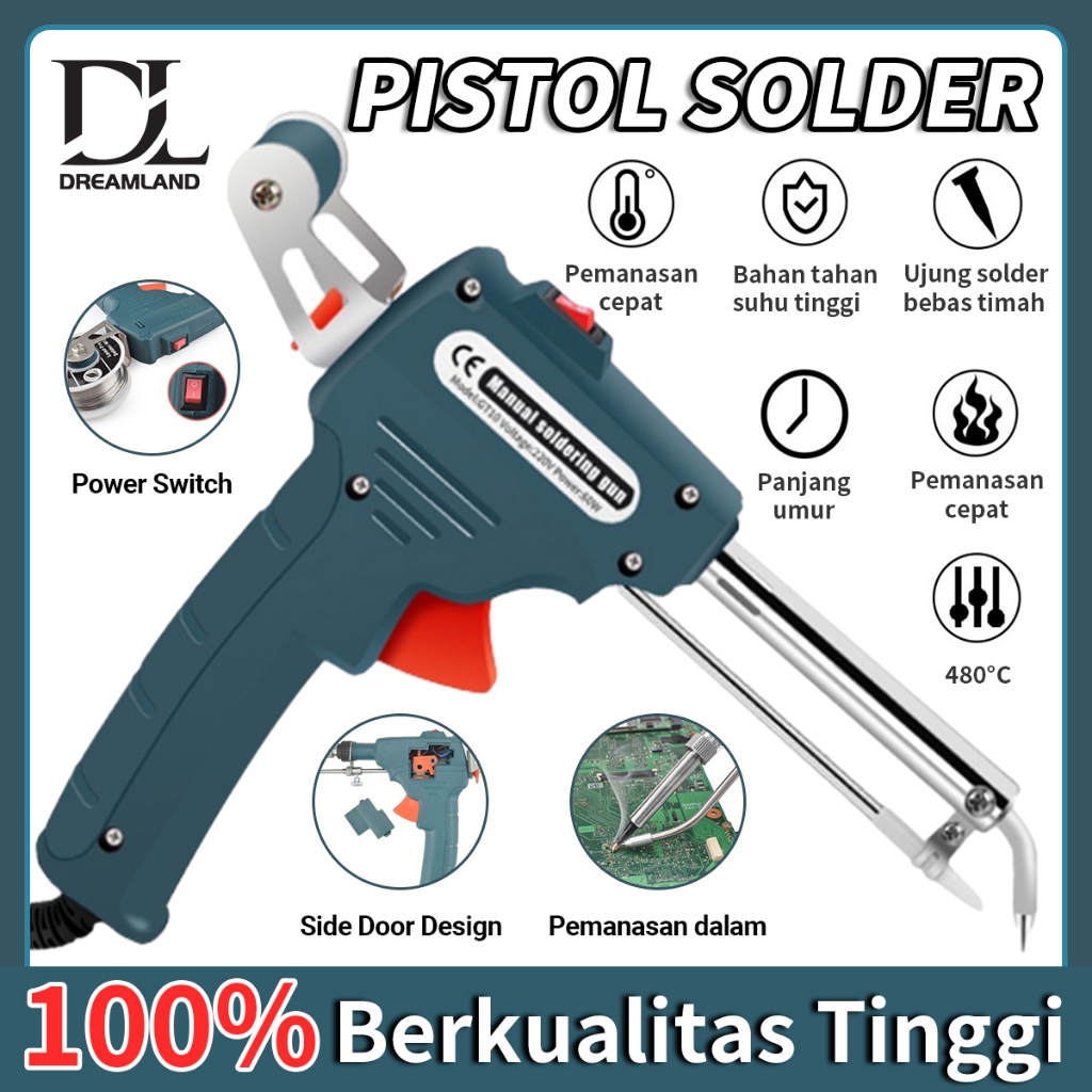 Jual DL Solder Tembak Solder Iron Automatic Tin Gun 60W/Pistol Solder ...