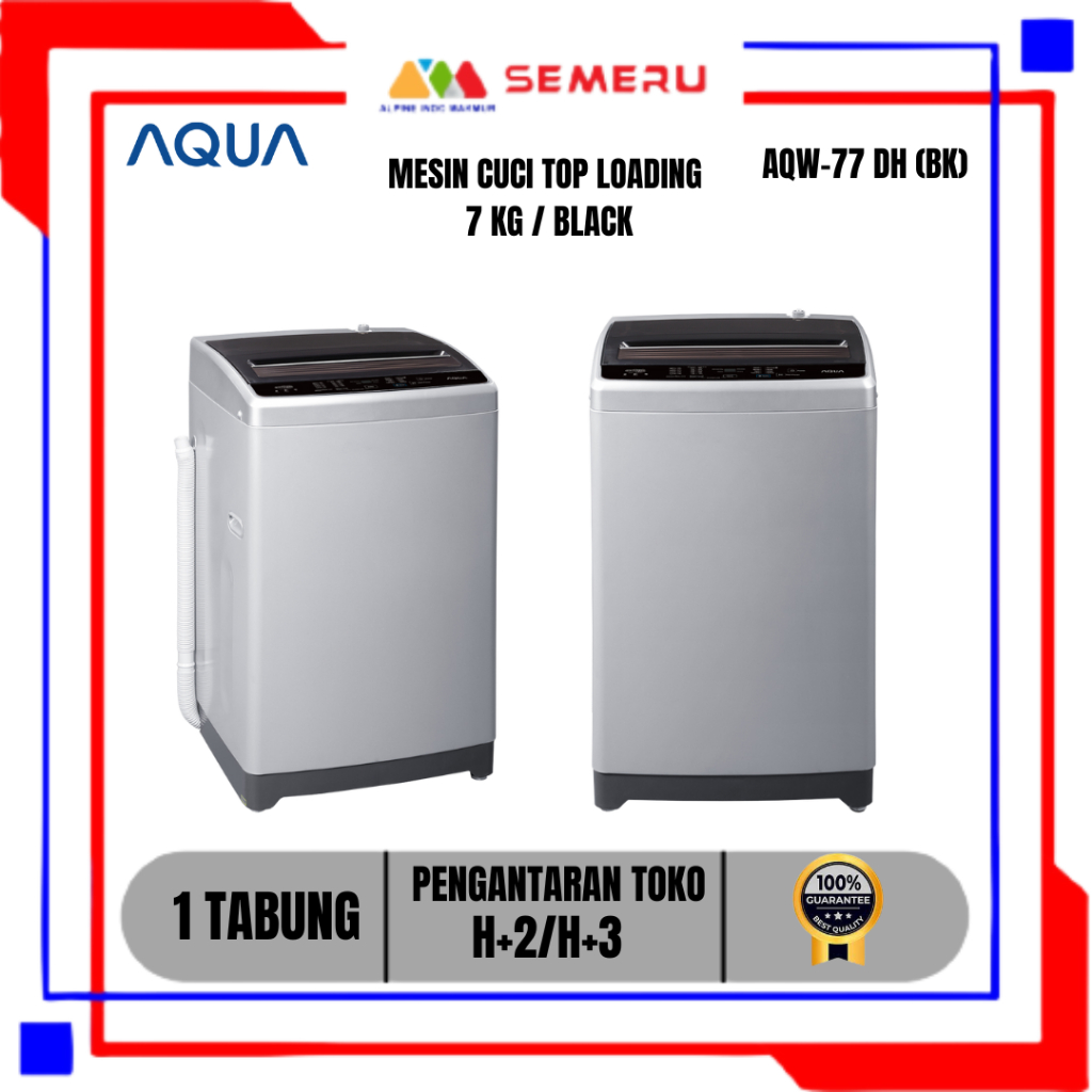 Jual AQUA MESIN CUCI TOP LOADING 7 KG / BLACK AQW-77 DH (BK) KHUSUS MAKASSAR | Shopee Indonesia