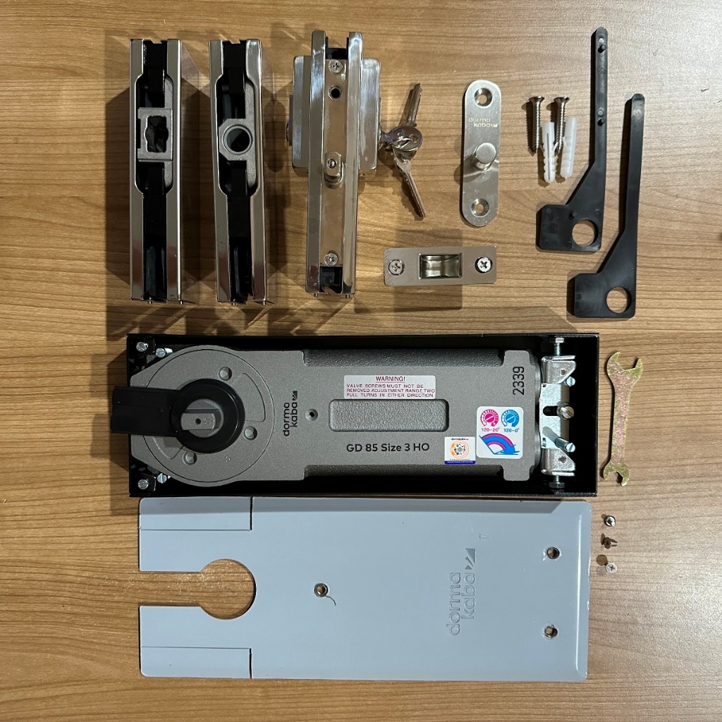 Jual Floor Hinge Dormakaba GD85 Complete Patch Fitting Glass Door GD 85 ...