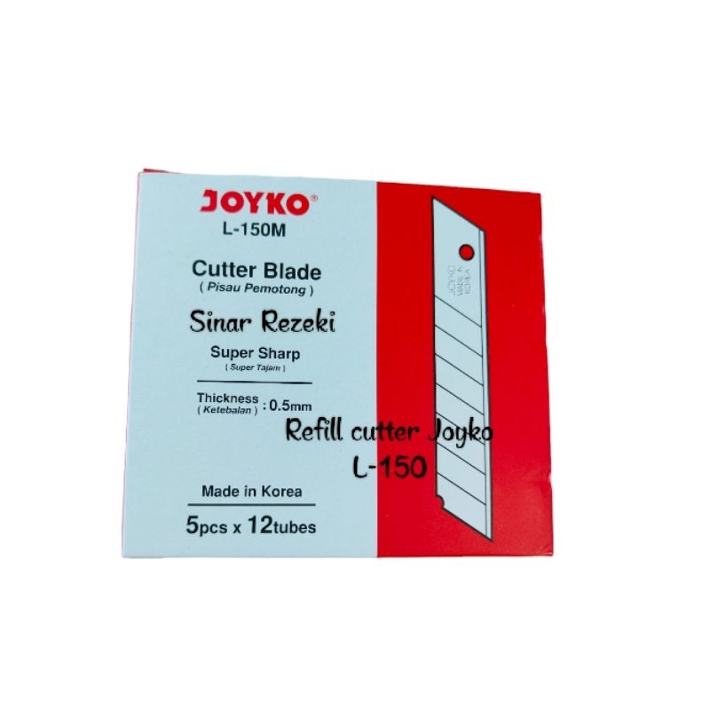 Jual 12 TUBE!! Refill cutter L-150/isi cutter L-150 joyko/pemotong ...