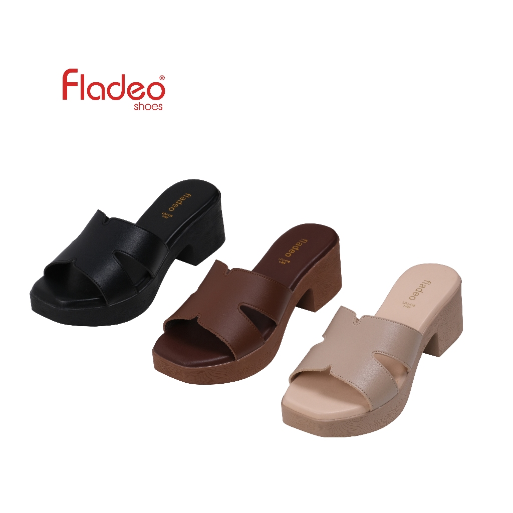 Jual Fladeo K23/LDJ416-1RV/Sandal Wedges Slide Wanita [ Wedges Sandals ...