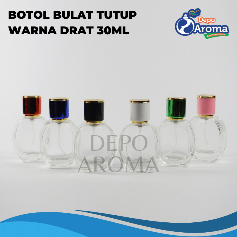 Jual Botol Parfum Bulat Tutup Warna Drat 30ml | Shopee Indonesia