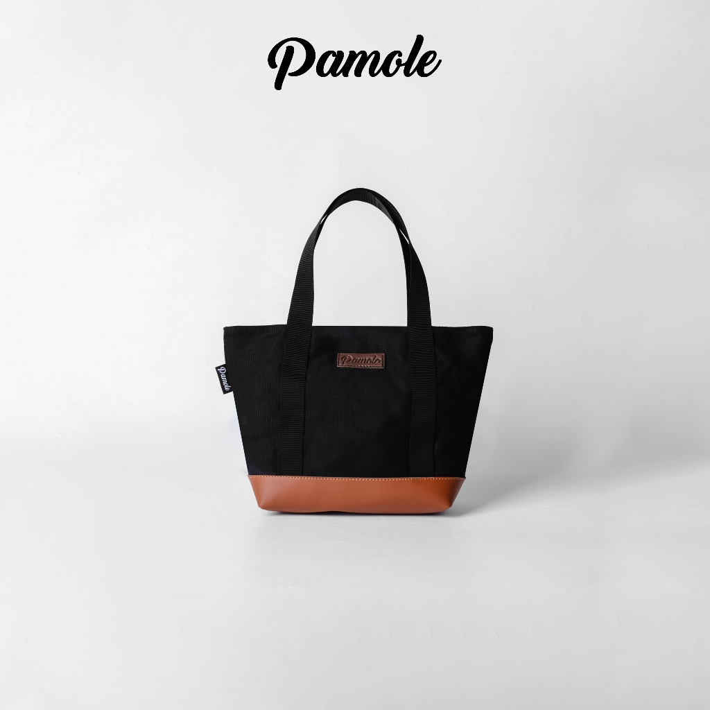 Jual Pamole Pouch Travelling Mini Totebag Bahan Kanvas Mix Kulit ...