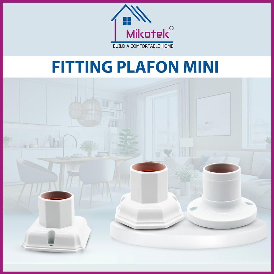 Jual Fitting Lampu Plafon Mikotek / Fitting Plafon Minimalis E27 - MT ...