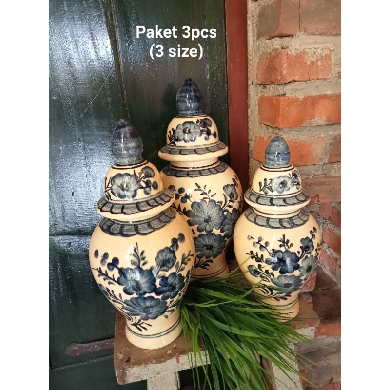 Jual paket guci/guci/vas bunga/guci keramik/vas keramik/dekorasi ...