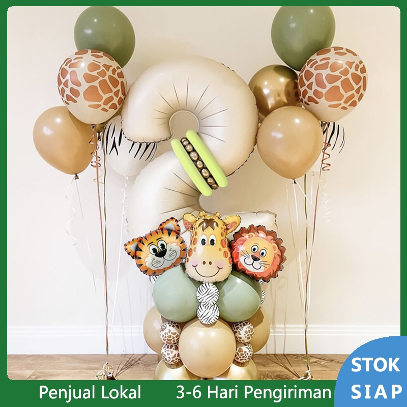 Jual 40Pcs Balon Hewan Safari Untuk Pesta Ulang Tahun Balon Hewan Hutan ...