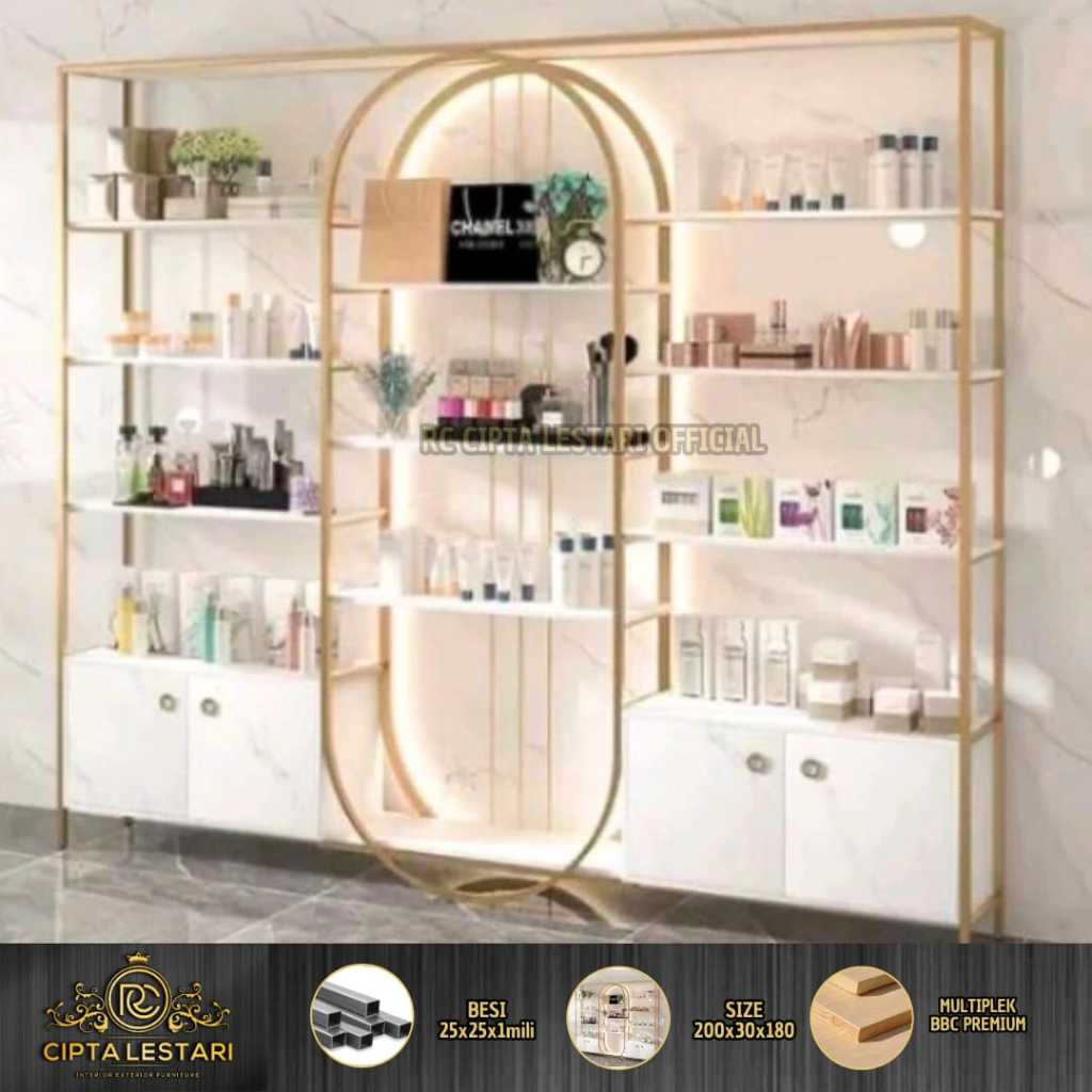 Jual Showcase Toko Display Toko Rak Model Oval Lampu | Shopee Indonesia