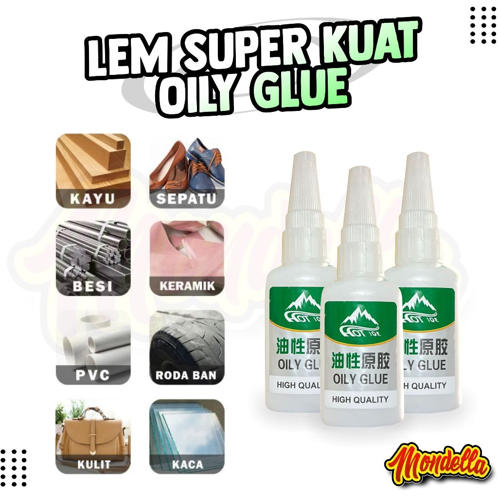 Jual Lem Cair Oily Glue Lem Setan Super Glue Serbaguna kuat Cairan ...