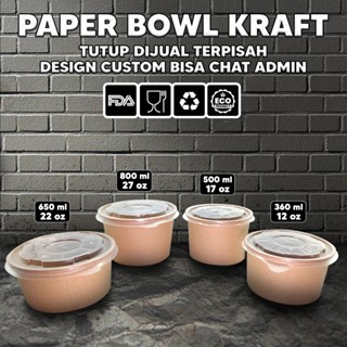 Jual PAPER BOWL - MANGKOK KERTAS SEMUA UKURAN DENGAN TUTUP - PAPER RICE ...