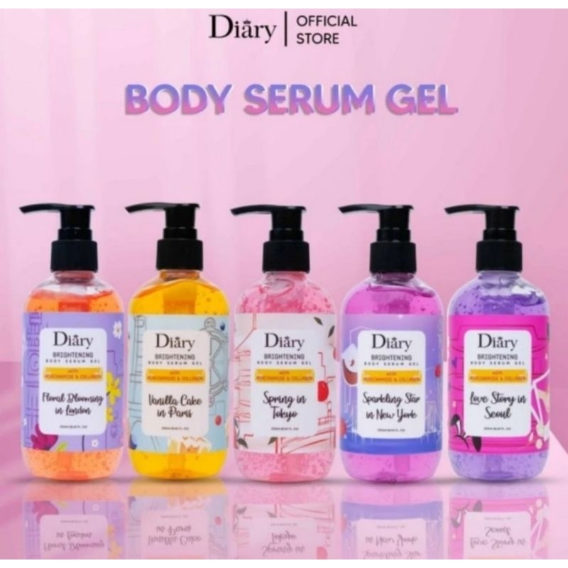 Jual diary brightenig body serum gel 250ml / body serum diary | Shopee ...