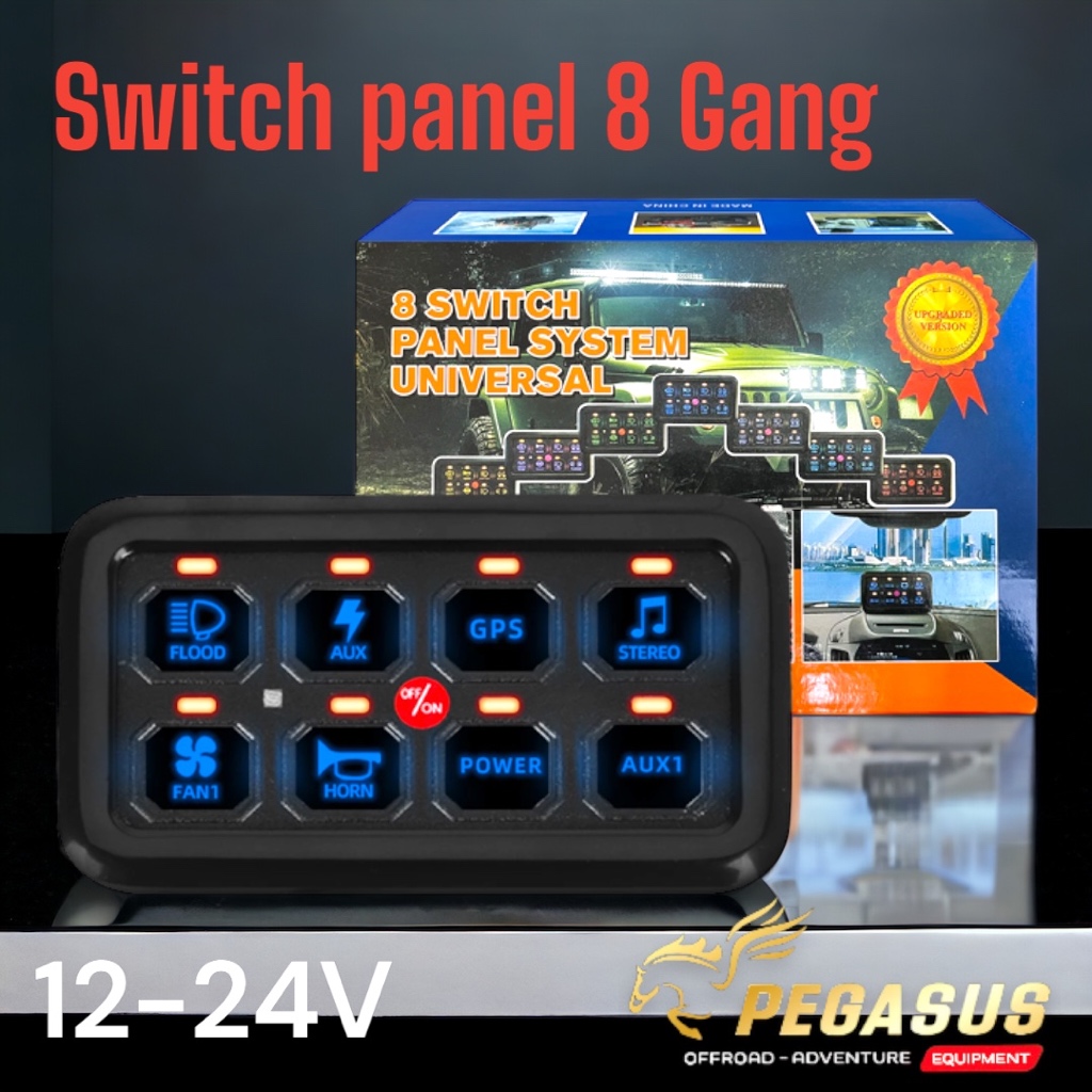 Jual Switch panel 8 Universal 12V 24V Automatic touch screen LED ...