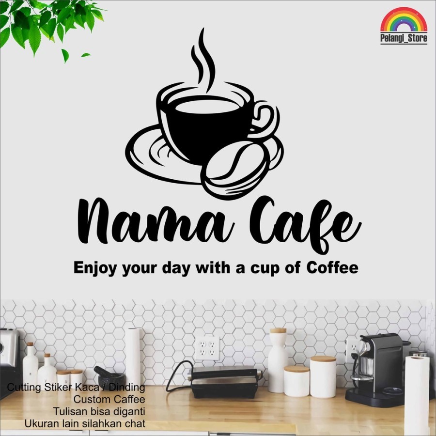 Jual Wall Sticker Stiker Dinding Kopi Coffee Cafe Cutting Stiker tembok ...