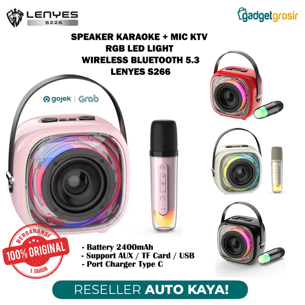 Jual Lenyes S226 Speaker Karaoke Bluetooth V5.3 With Mic Wireless ...