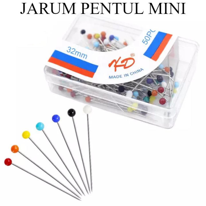Jual [PER BOX] Jarum Pentul Mini Box Mika isi +- 50 pcs / Jarum Kecil ...