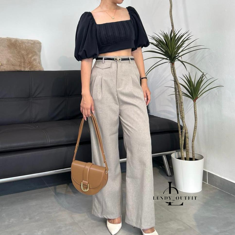 Jual Pants Premium Semiwool / Highwaist Cullote Pants Korean Style ...