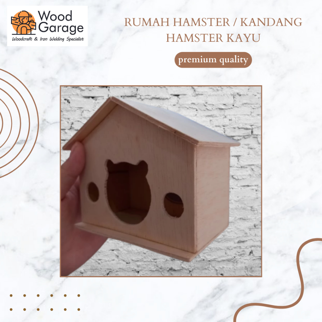 Jual Rumah hamster lucu / hamtaro house kayu | Shopee Indonesia