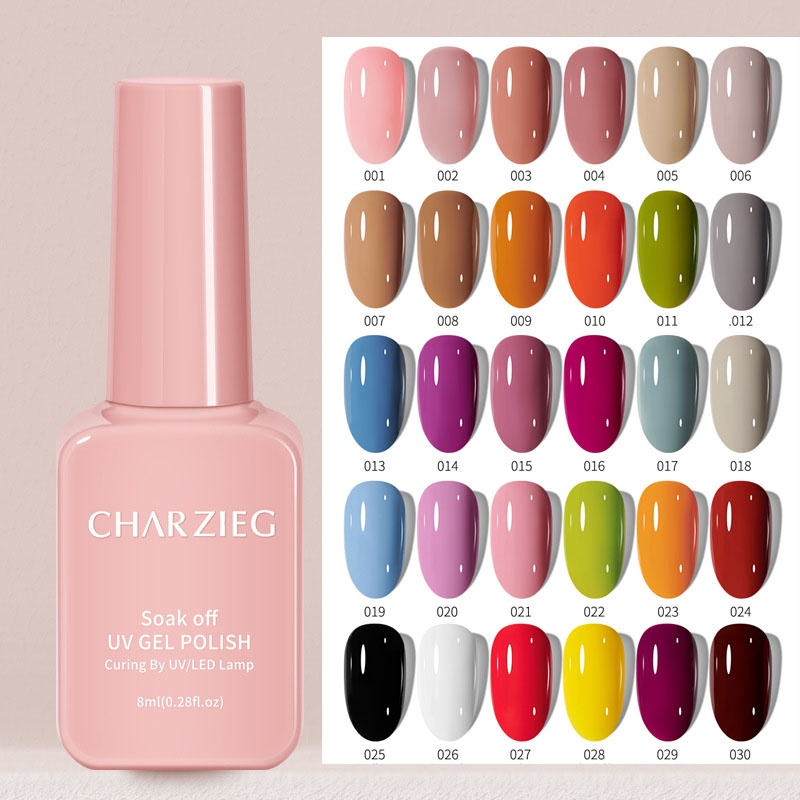 Jual CHARZIEG 8ml UV LED Color Coat Jelly Nail Gel Polish - Kutek Kuku Gel | Shopee Indonesia