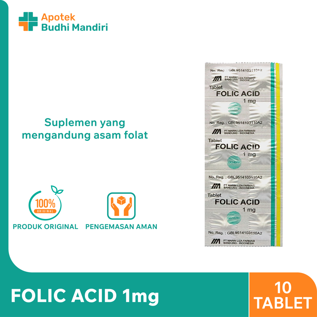 Jual Folic Acid 1mg Marin Liza (1 Strip) | Shopee Indonesia