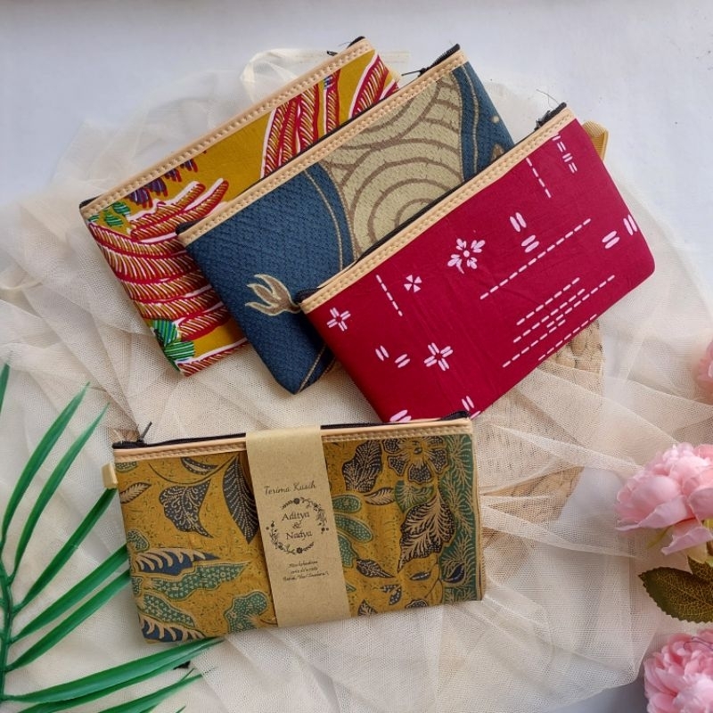 Jual SS - Souvenir dompet batik dengan resleting ukuran besar 19,5 cm x ...