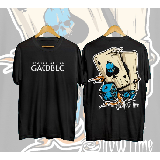 Jual yailaw distro kaos t-shirt/kaos gambar dadu AS /KAOS GAMBLE HIJAU ...