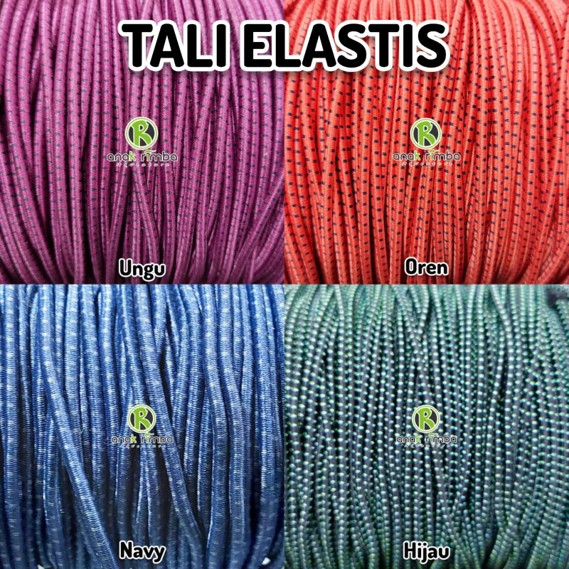Jual TALI ELASTIS 3 mm TALI FRAME TENDA DOME LORENG | Shopee Indonesia