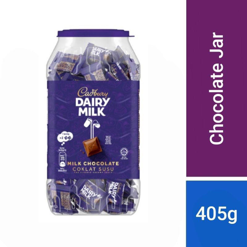 Jual Cokelat susu Cadbury Dairy milk toples coklat susu Chocolate ...