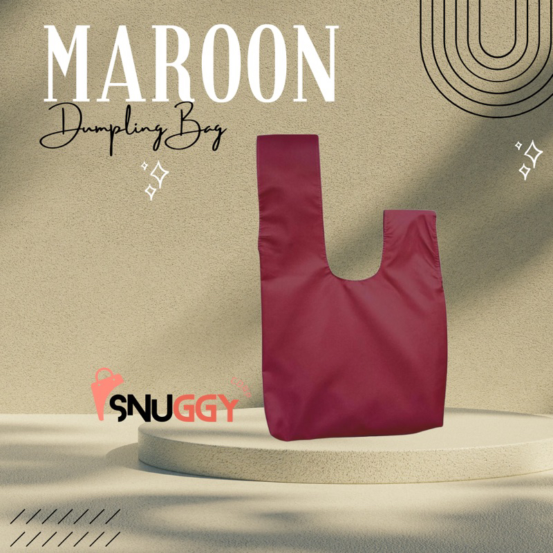 Jual Snuggy Corp Tas Dumpling Maroon | Shopee Indonesia
