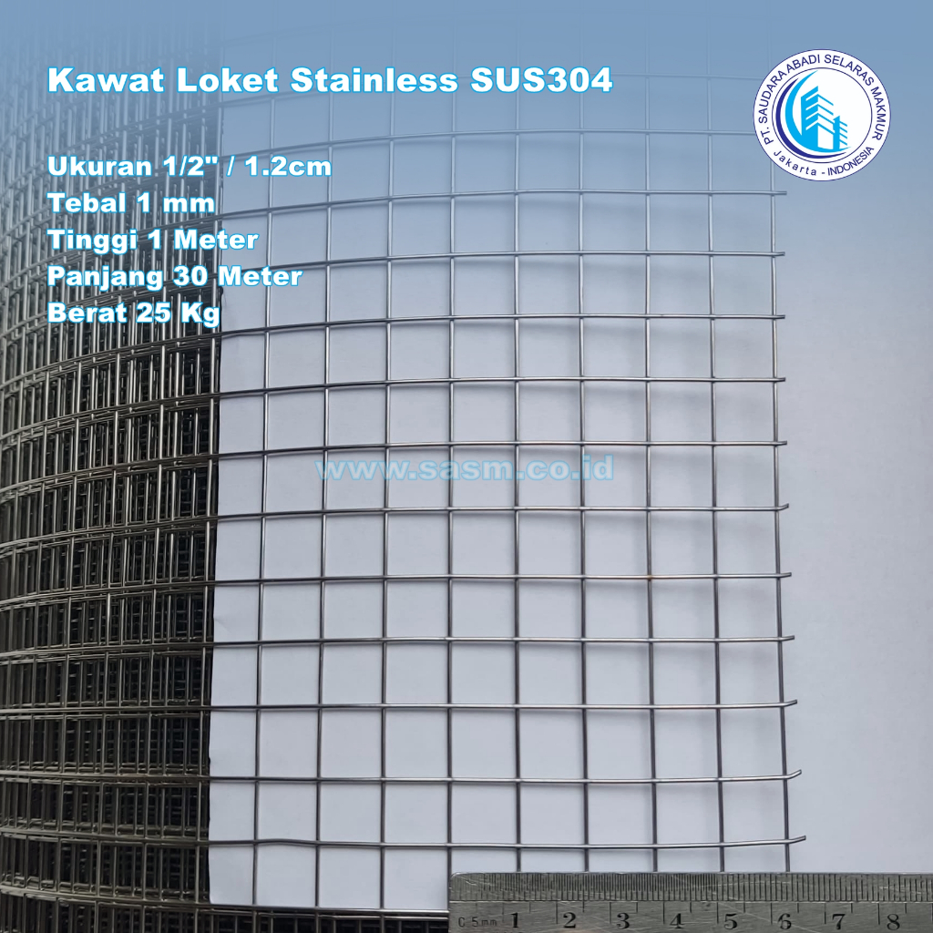 Jual Kawat ram stainless steel 304 1/2" (Per Meter) | Shopee Indonesia