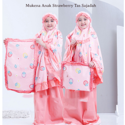 Jual Mukena Anak Katun Ceri Salem ( Tas Sajadah ) mukena anak perempuan ...