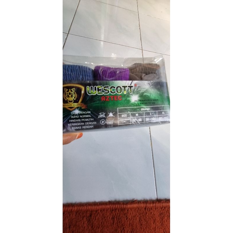 Jual CD PRIA/CELANA DALAM PRIA DEWASA WESCOT (1box isi 3pc) | Shopee ...