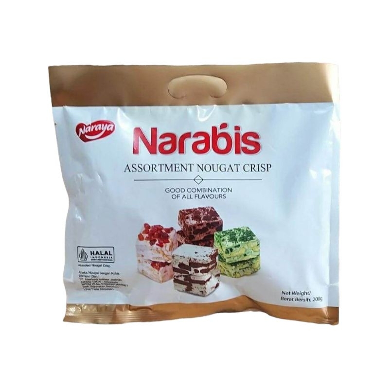 Jual Narabis Assortment Nougat Crisp Naraya Pouch 200 gr | Shopee Indonesia