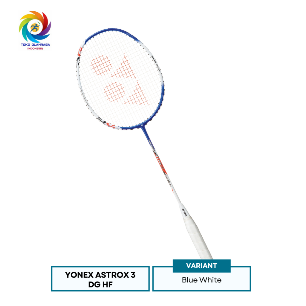Jual Raket Badminton YONEX Astrox 3 DG HF Blue White ORIGINAL [ Hanya ...