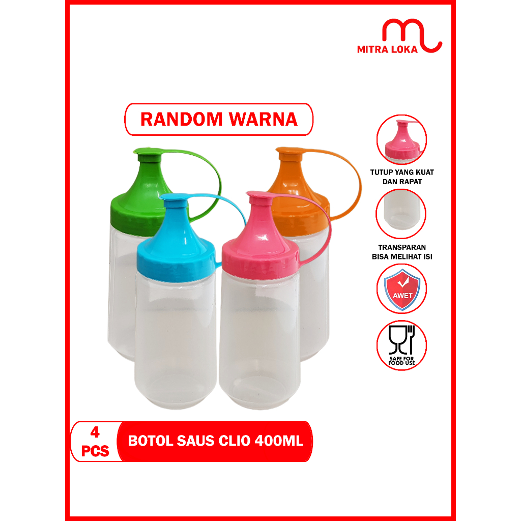 Jual Mitra Loka 1 Pcs Botol Saos Mayonnaise Dan Kecap Clio | Shopee ...