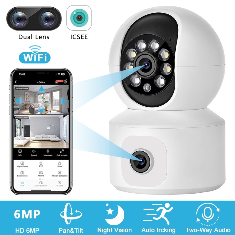 Jual Cctv camera V380 jernih Dual camera Fokus & Putar 8mp 1080 Hasil ...