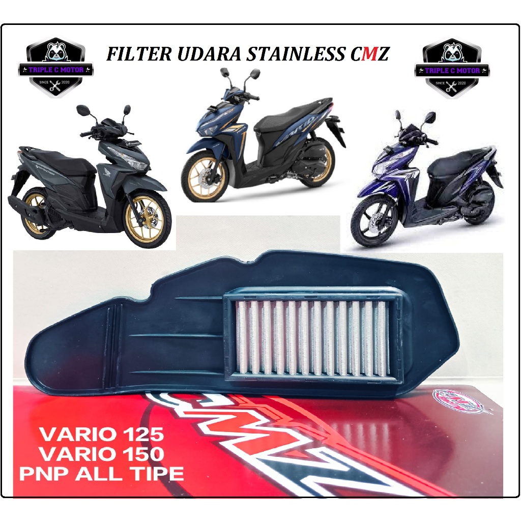 Jual FILTER UDARA SARINGAN UDARA STAINLESS HONDA VARIO 125 & VARIO 150 ...