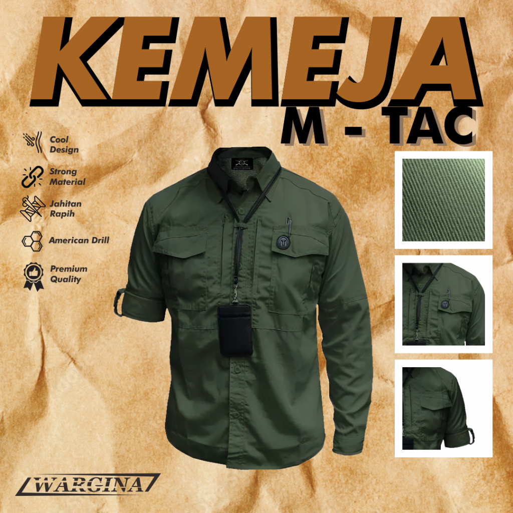 Jual Kemeja Outdoor Tactical M-Tac Panjang Bahan Original American ...