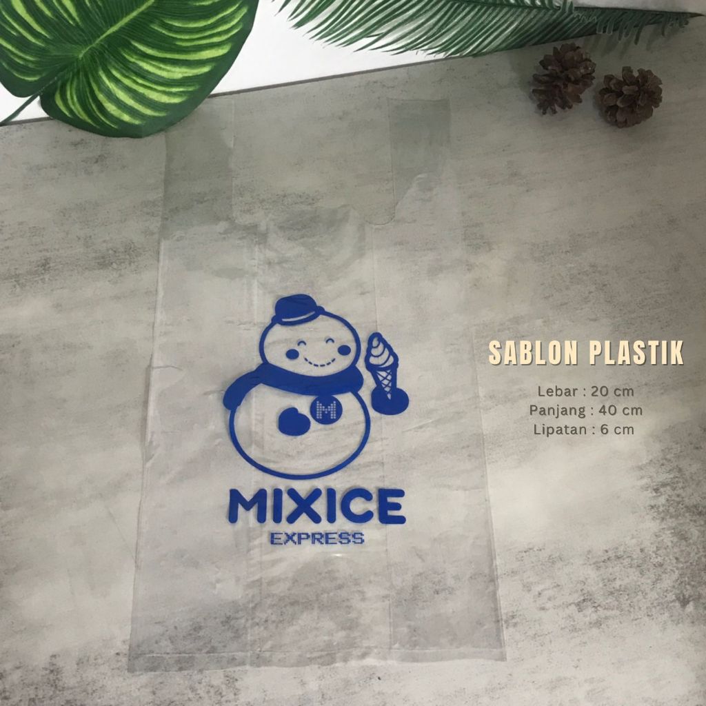 Jual Sablon Kantong Plastik Bening PE uk 20 Murah Kresek Bening - 1000 ...