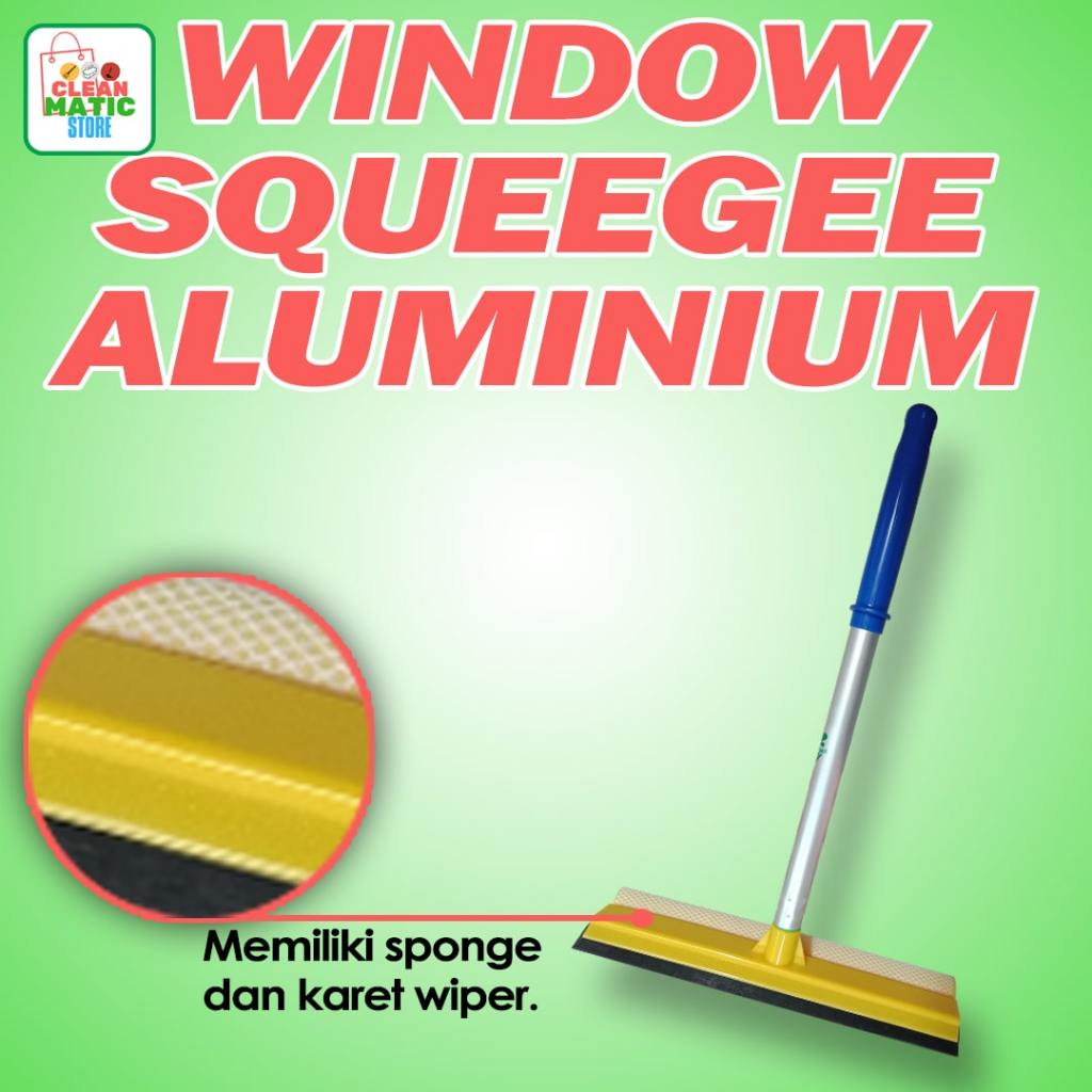 Jual Clean Matic Window Squeegee Aluminium Pembersih Kaca Multifungsi ...