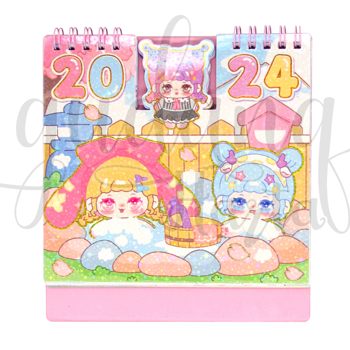 Jual Kalender Meja 2024 Kotak Cute Shimmering Calender Motif Lotso ...